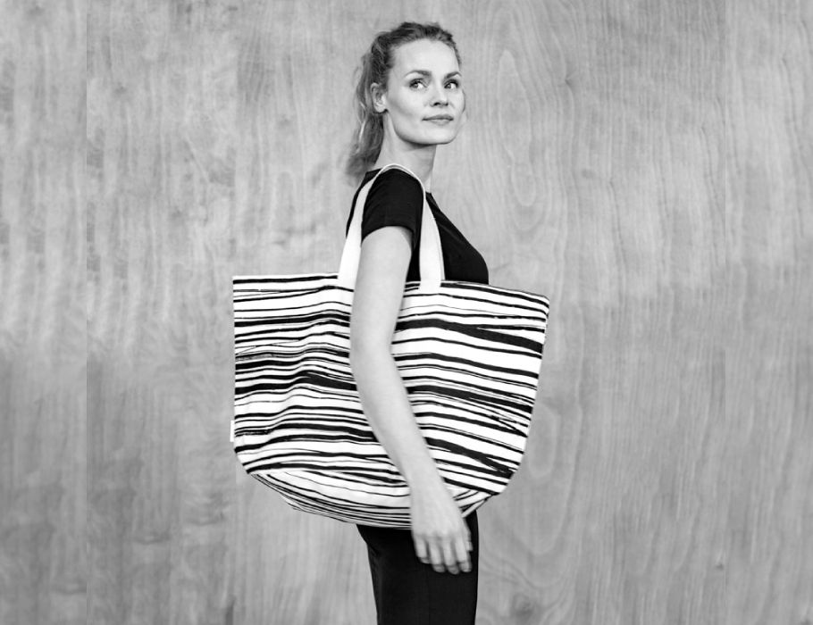 Bo Weevil Strandtas Canvas - Gestreept | Eco-Logisch webshop